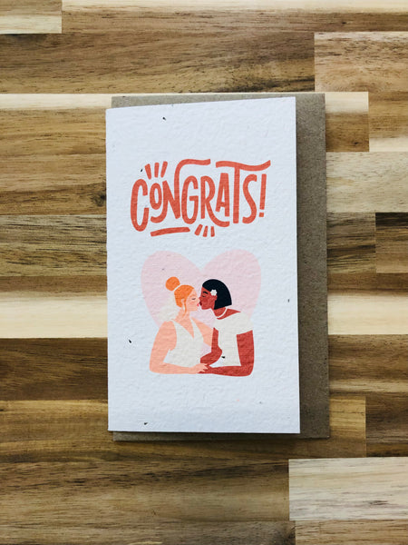 The 'Congrats' Wedding I Card (that grows) – BeeKeeper Parade